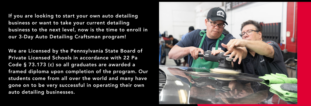 3-Day Auto Detailing Craftsman Seminar
